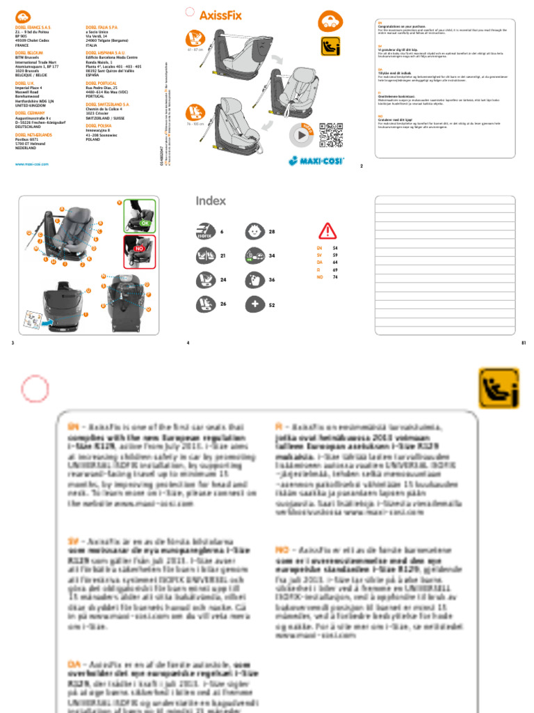 Maxi-Cosi AxissFix Car Seat | PDF