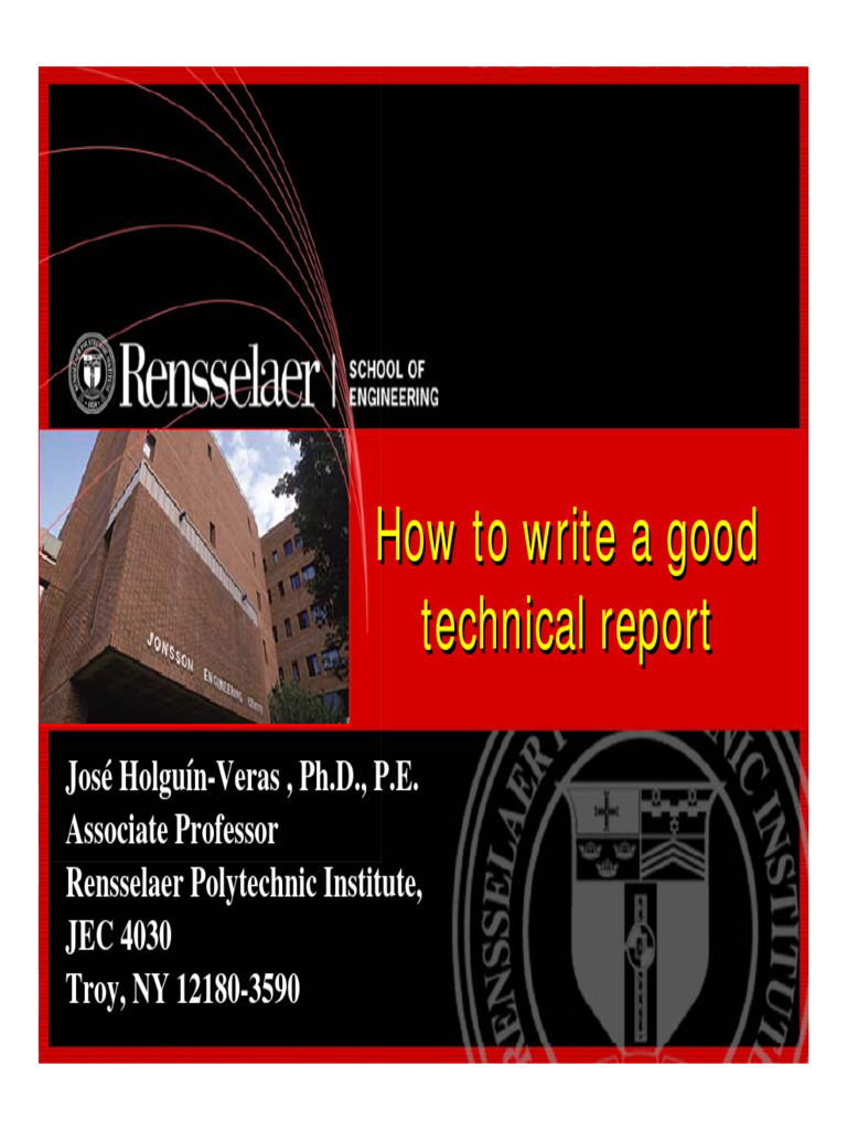 How To Write A Good Technical Report | PDF | Methodology | Abstract ...