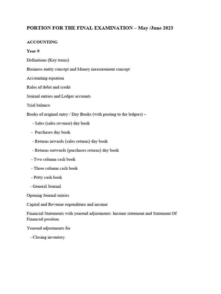 Accounting Final Exam Portion-2023 (1) | PDF