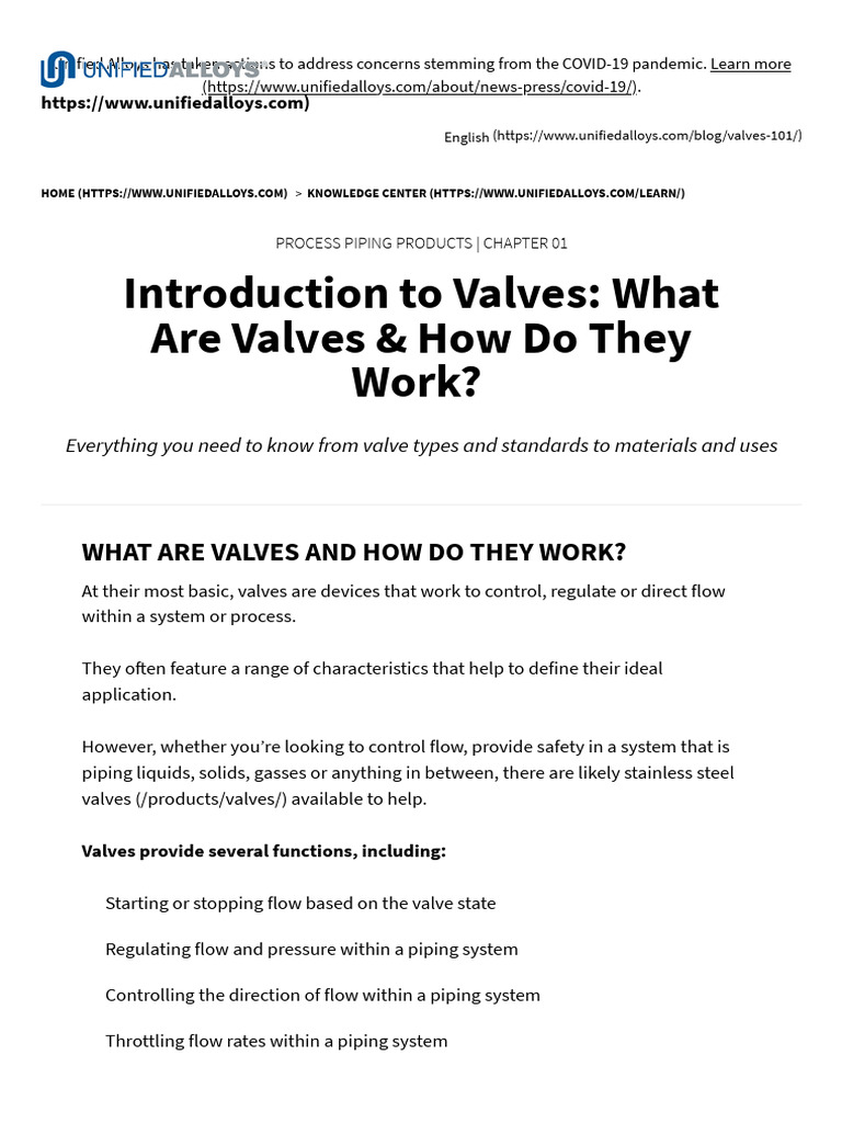 All About Valves | PDF | Valve | Pipe (Fluid Conveyance)