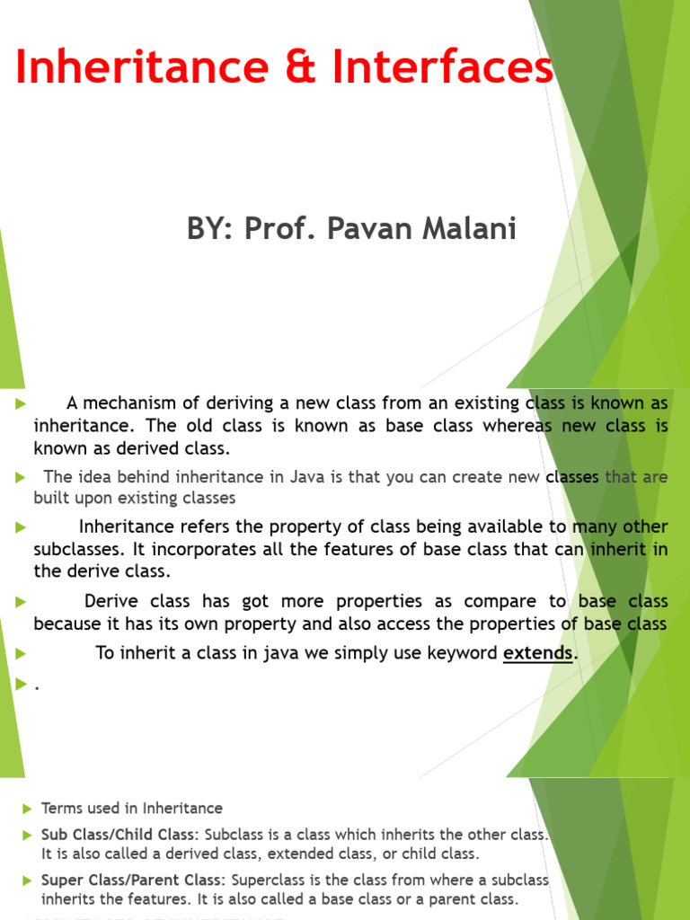 5.inheritance N Interface-1 | Download Free PDF | Inheritance (Object Oriented Programming ...