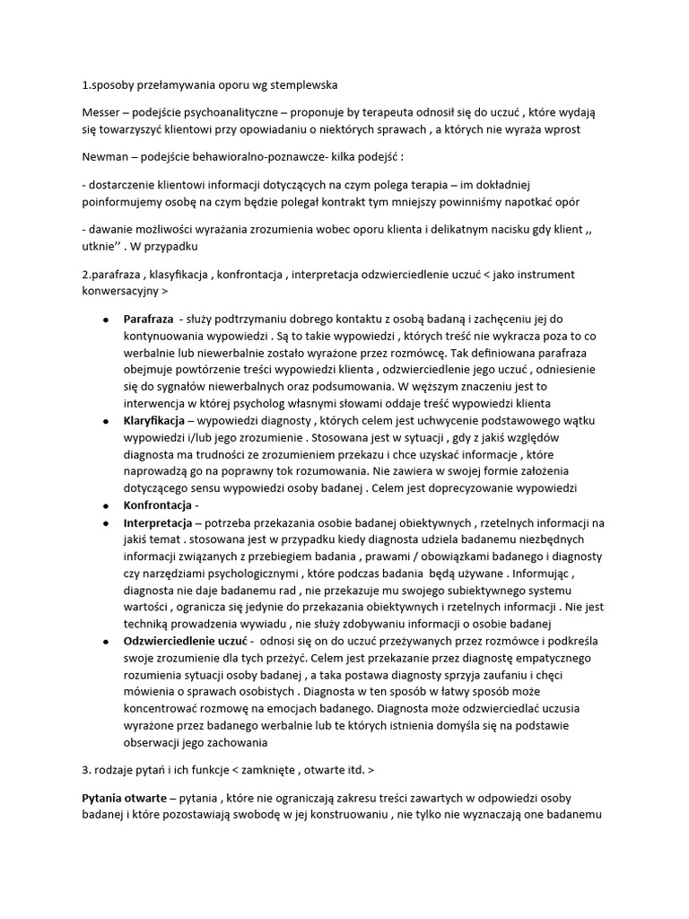 Zagadnienia Do Przemka | PDF