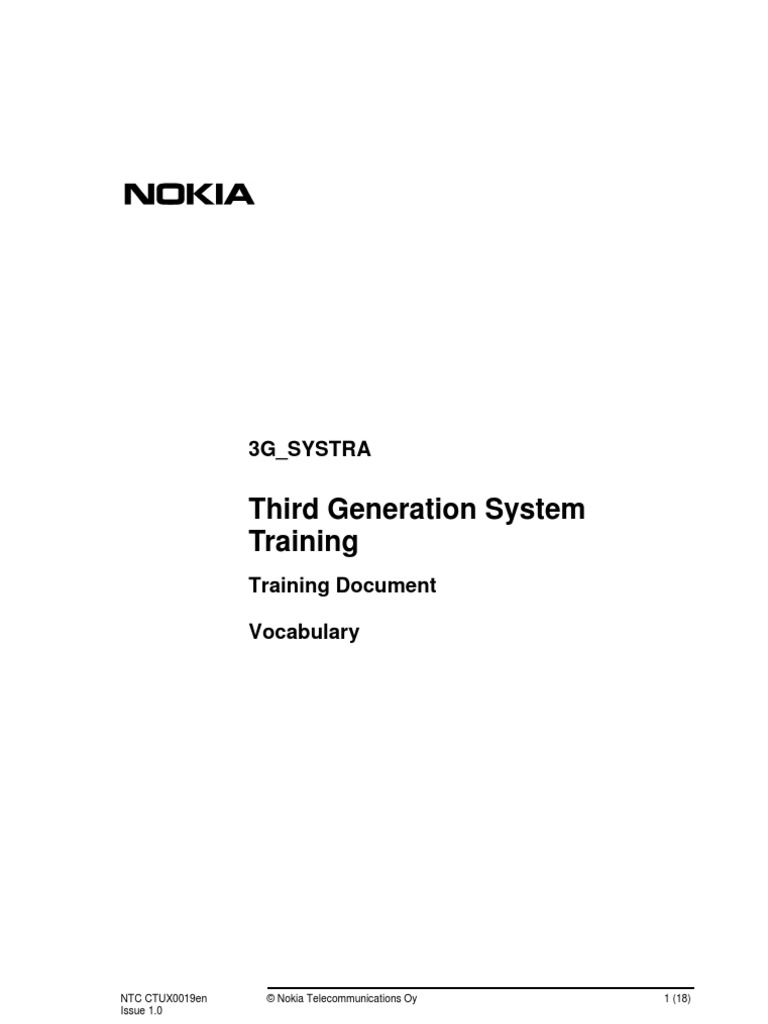 3G NSN Terms Vocabulary | PDF | Channel Access Method | Computer Network