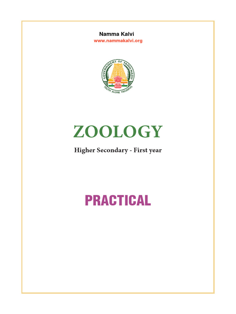 Namma Kalvi Zoology Practical Manual em | PDF