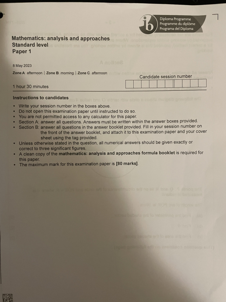 Math AASL P1 TZA | PDF