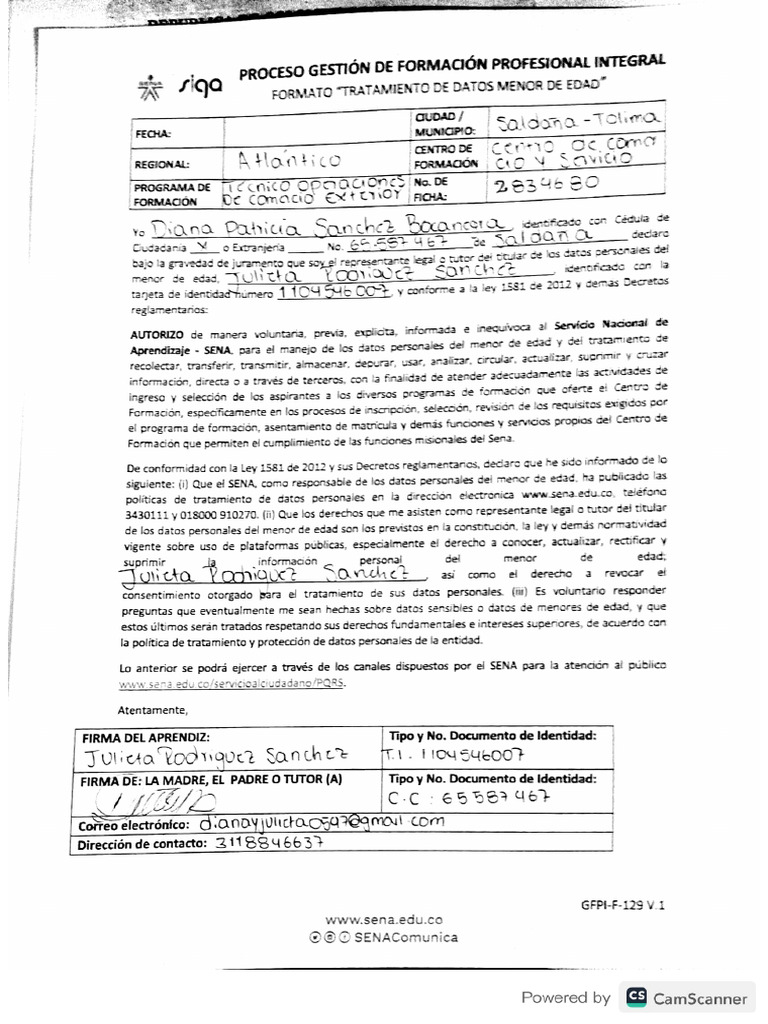 Acudiente Formato | PDF