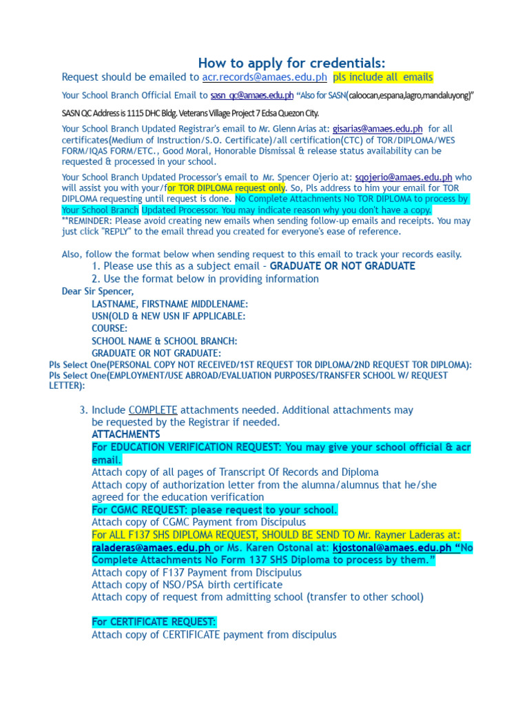 Applying for School Transfer Credentials | PDF | User (Computing) | Computing