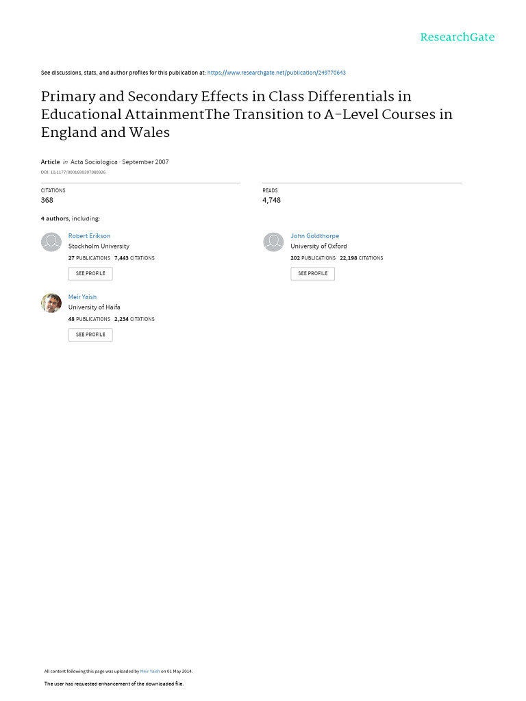 Primary_and_Secondary_Effects_in_Class_Differentia (1) | PDF | Logistic ...