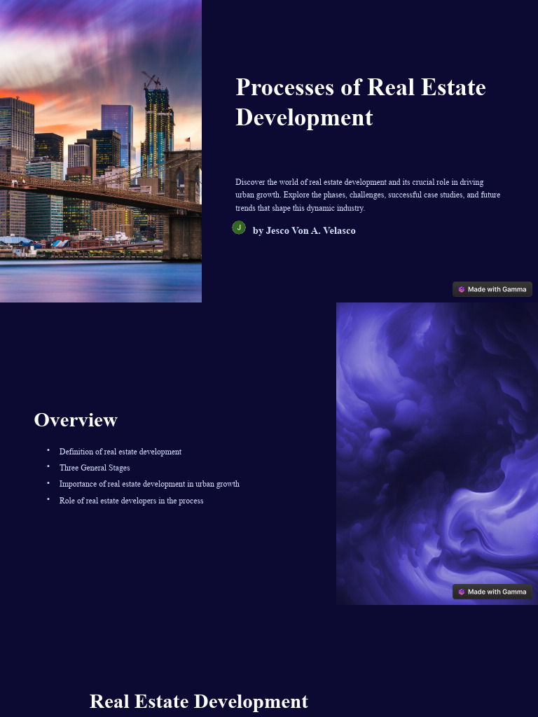 Processes of Real Estate Development | PDF | Feasibility Study ...