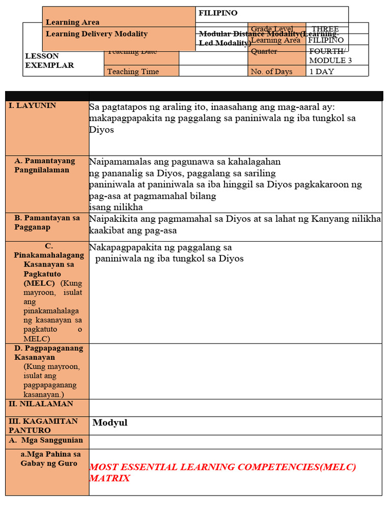 Cot Esp 3, M 4 .Q4 | PDF