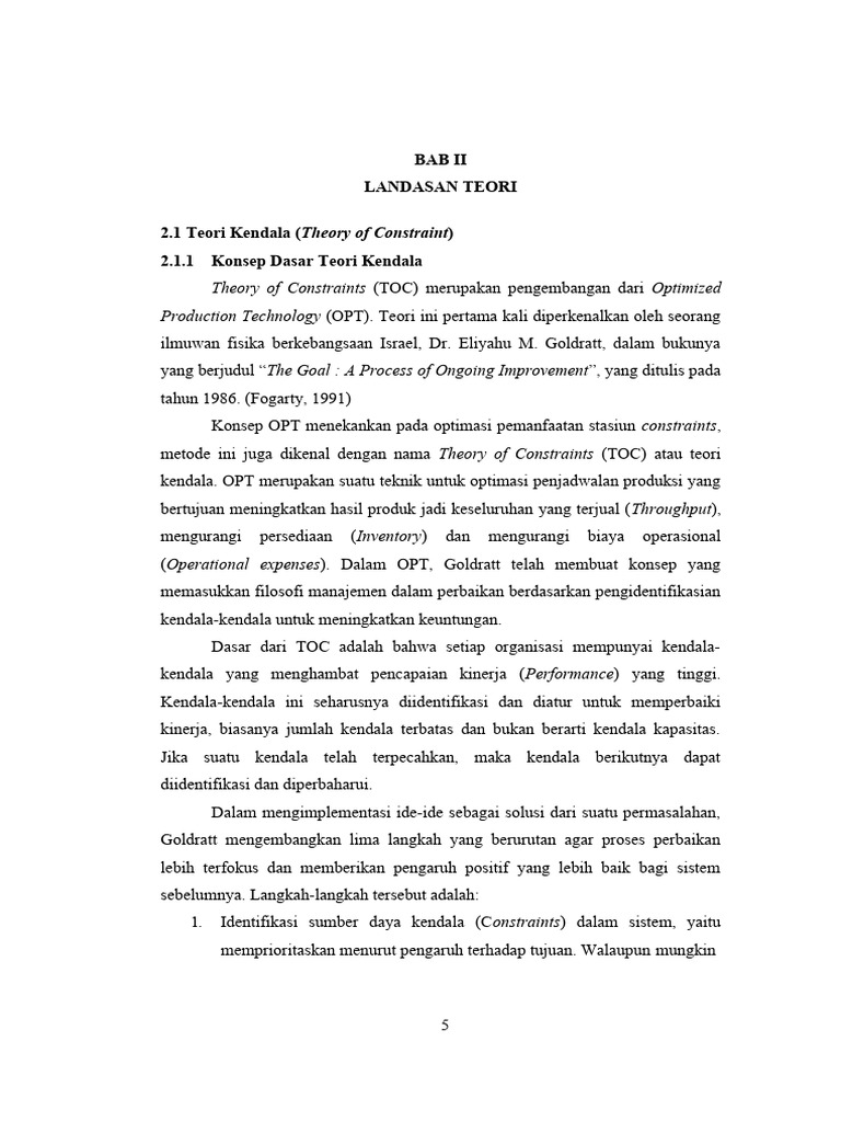 Materi Teori Kendala | PDF | Bisnis