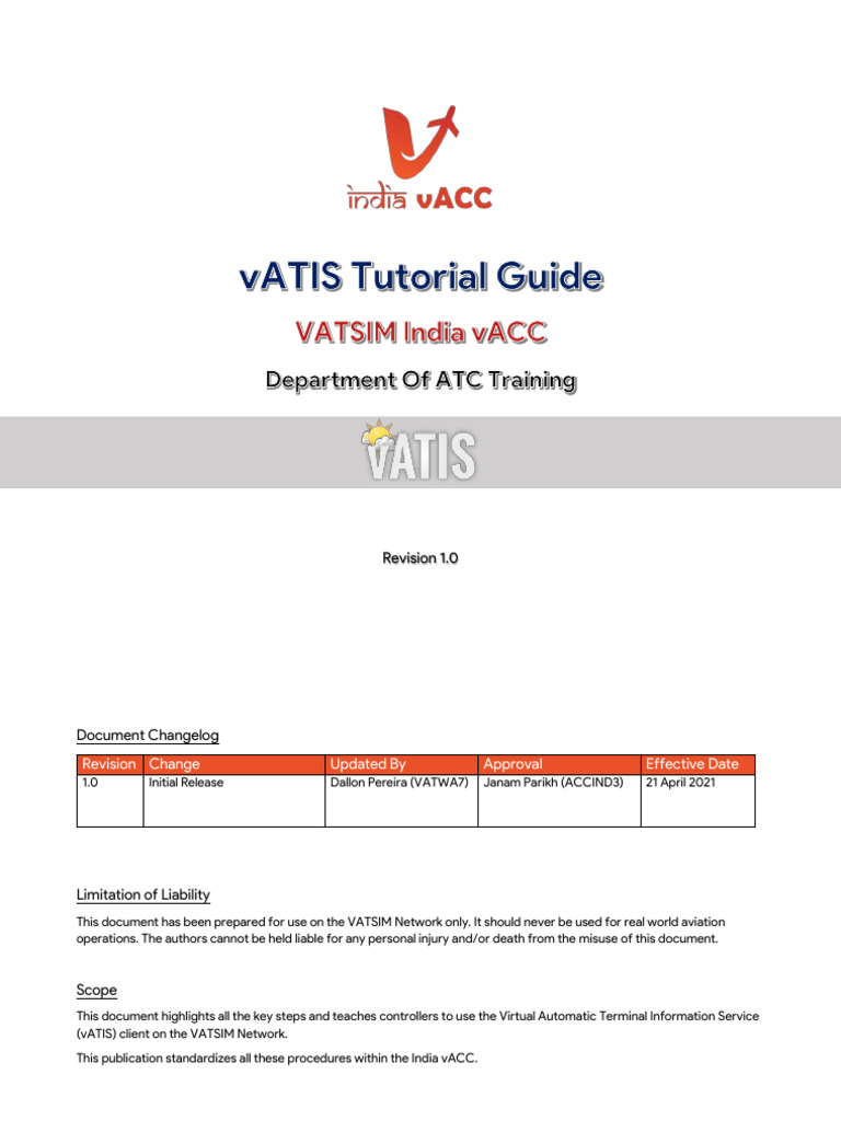 VATSIM_India_vACC_-_vATIS_Tutorial_Guide | PDF | Software | Computing