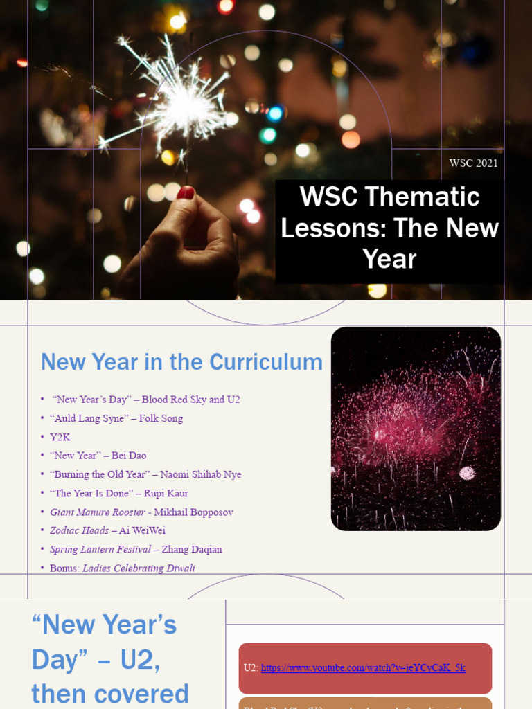 WSC Combo Lessons - New Years | PDF | Poetry | Paintings