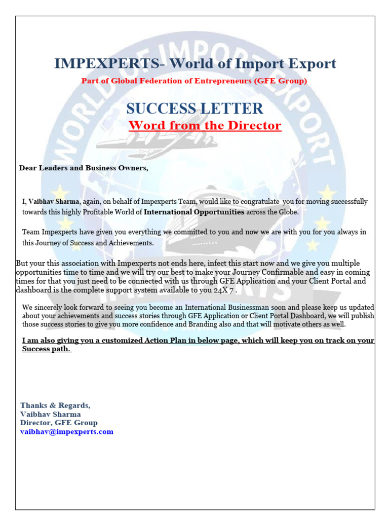 Success Letter | PDF | E Commerce | Social Media