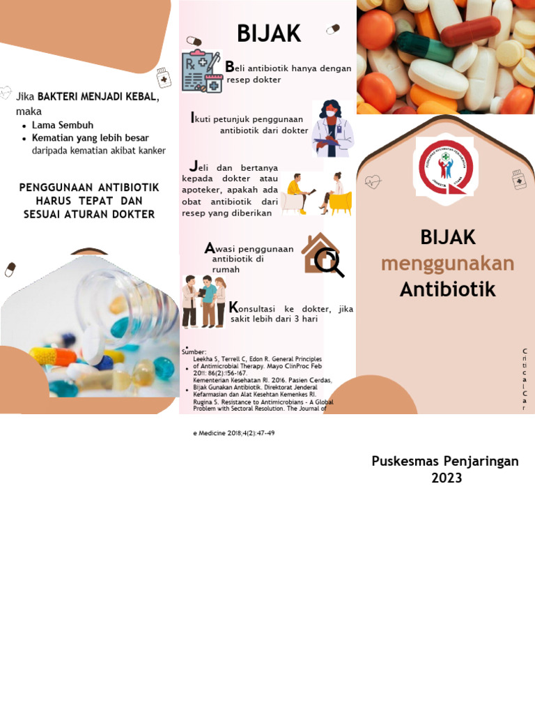 Leaflet Penyuluhan BIJAK Antibiotik Full Color | PDF