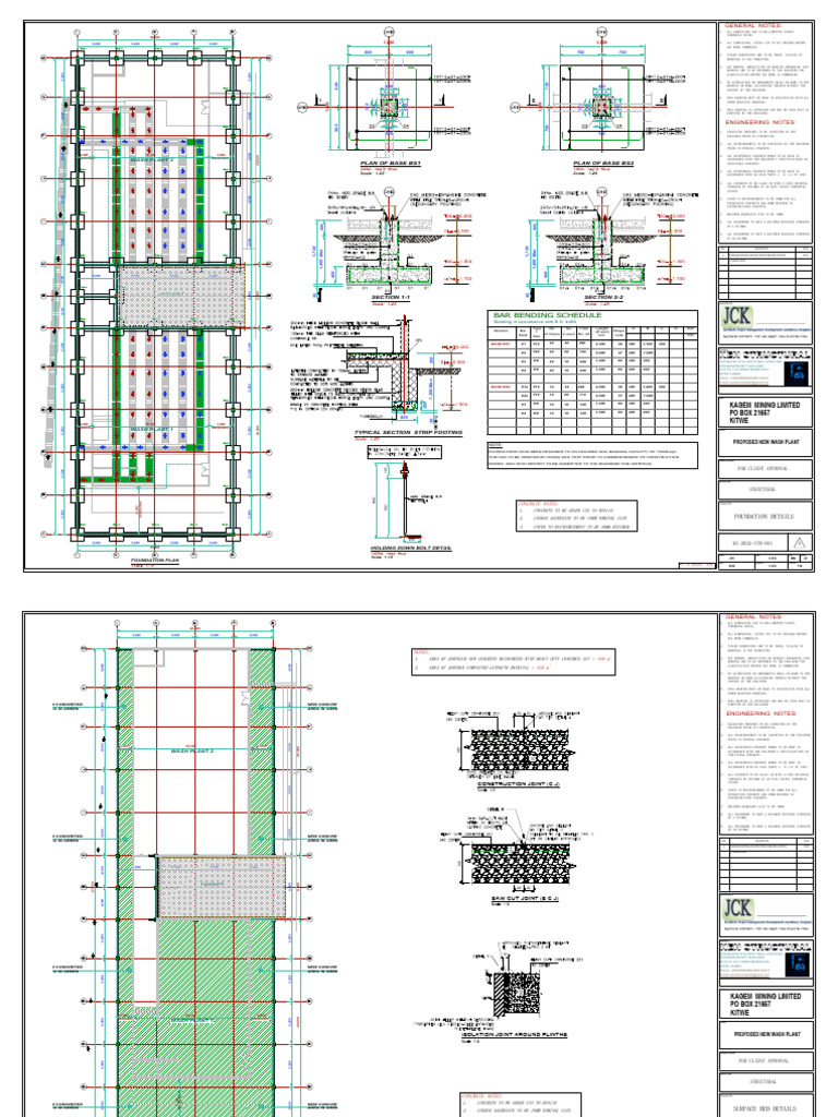 Structural Drawings for Wash Plant Design | PDF | Concrete | Real Estate