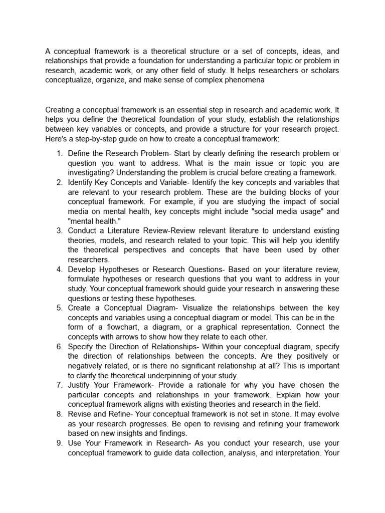 Conceptual Framework and Theoretical Framework | PDF | Theory | Hypothesis