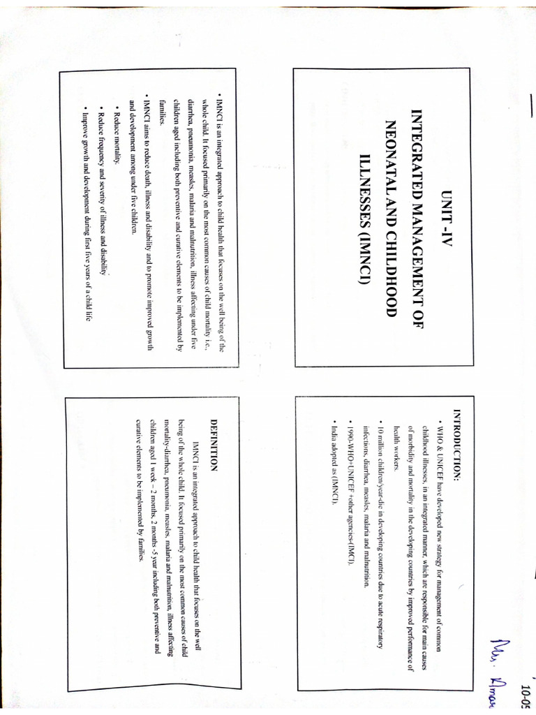 IMNCI | PDF