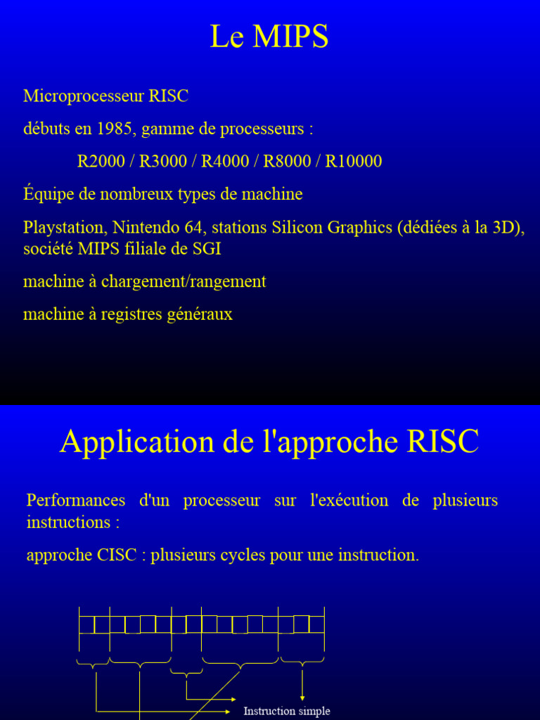 20XX XX - Cours.mips - Ado | PDF | Assembleur | Programme informatique