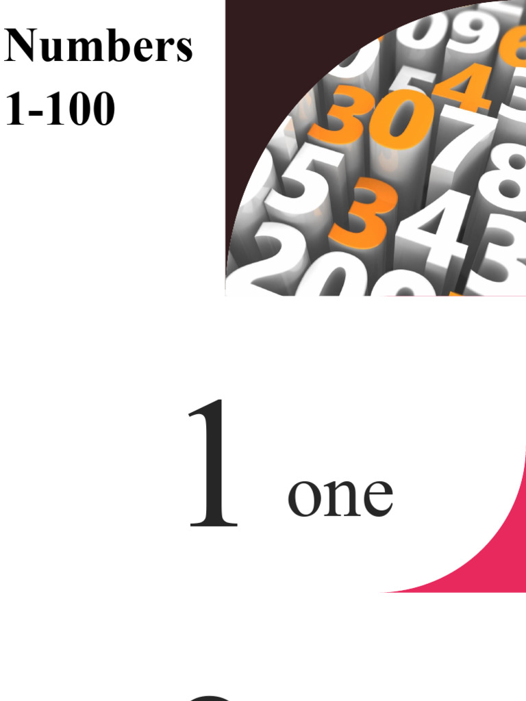 Numbers 1 100 | PDF