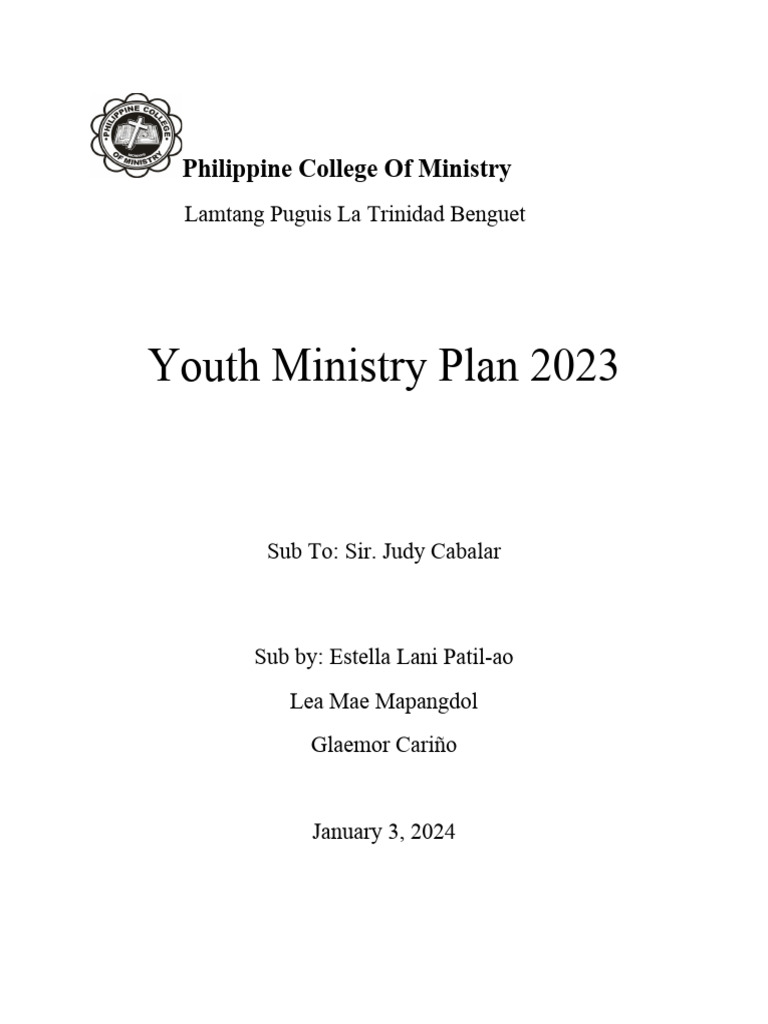 Youth Ministry Plan 2023 | Download Free PDF | Spirituality | Faith