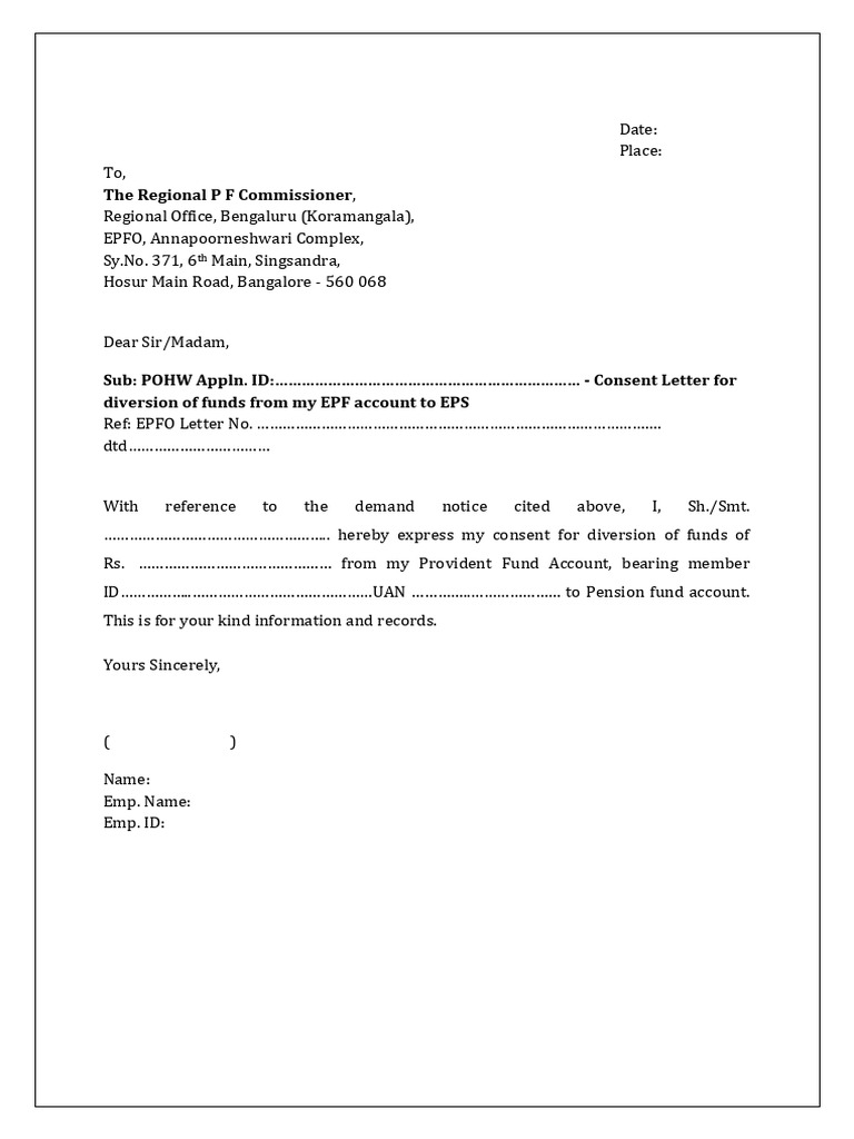 EPS Consent Format | PDF