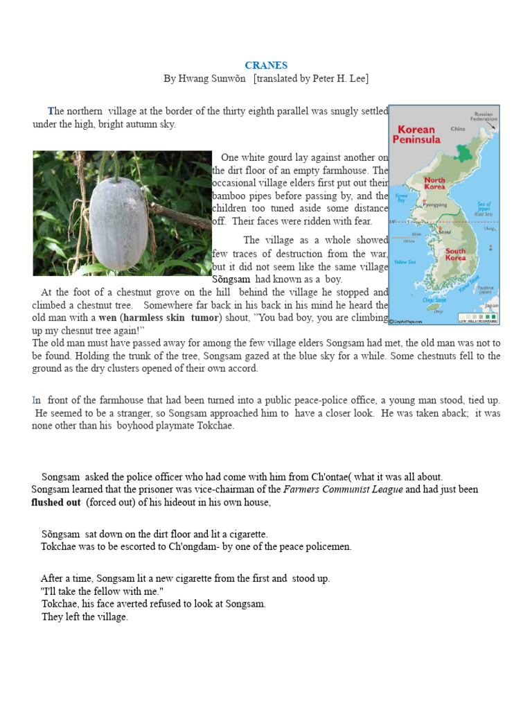 Hmk-Cranes-Short Story | PDF