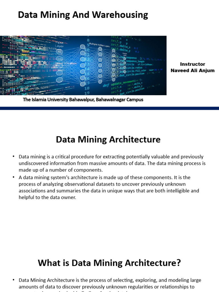 Data Mining Architecture | PDF | Data Mining | Data