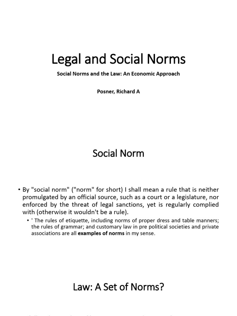 Unit 21 Social Norms and The Law | PDF | Etiquette | Social Psychology