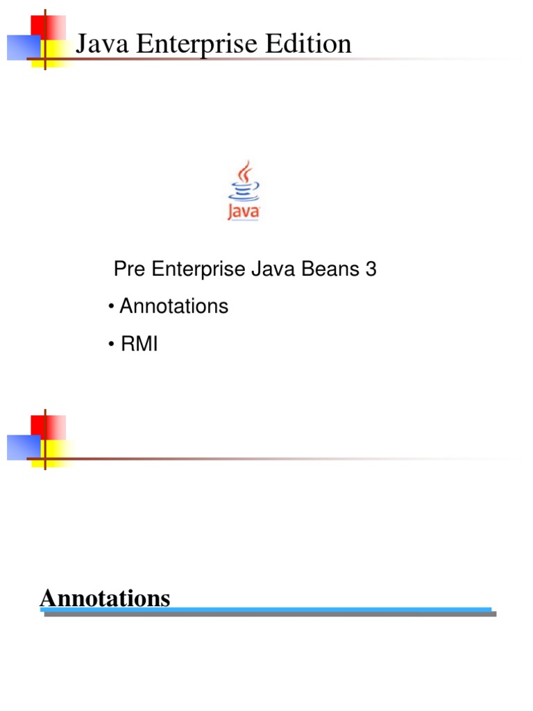 4 Jee Pre Ejb3 | PDF | Java (Programming Language) | Class (Computer ...