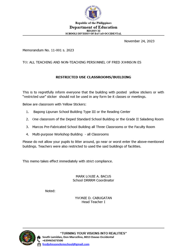 Memo Restricted | PDF