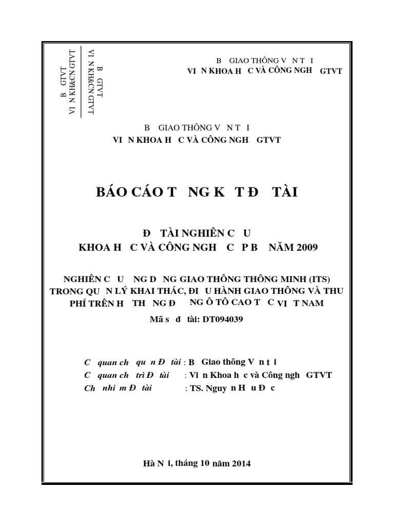 H THNG Giao Thong Thong Minh Cho DNG | PDF