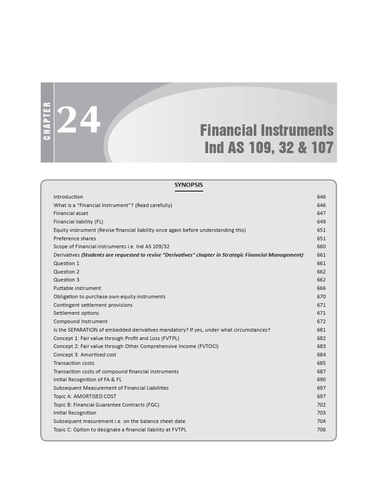 Ind As 109 Financial Instruments | PDF