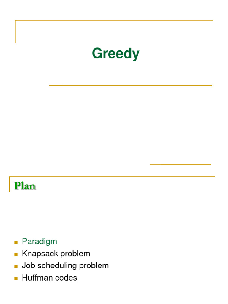 Greedy | PDF | Code | Algorithms Greedy | PDF | Code | Algorithms