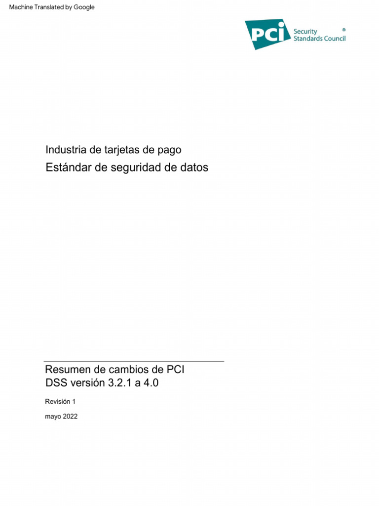 PCI-DSS-v3-2-1-to-v4-0-Summary-of-Changes-r1 (Español) | PDF