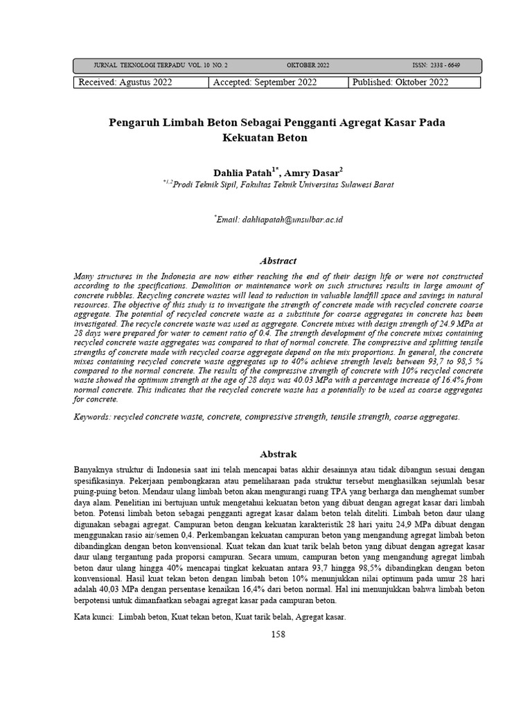 Jurnal 2 | PDF | Beton | Agregat Konstruksi