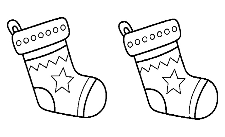 Gambar Mewarnai Kaos Kaki Natal | PDF