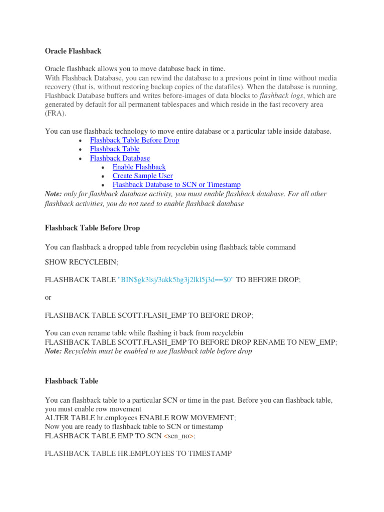 Flashback | PDF | Databases | Computing