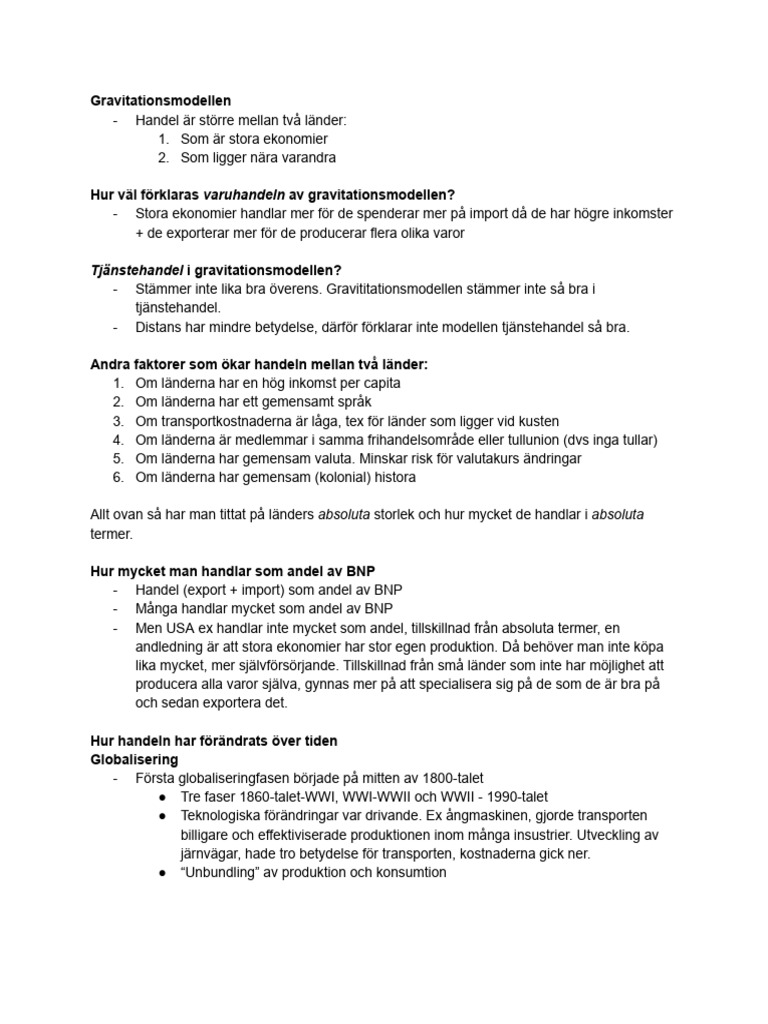 Gravity Model International Economics Pdf
