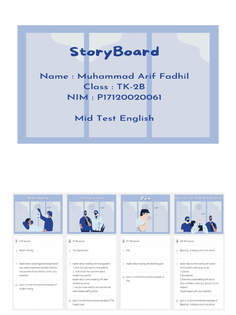 Storyboard M.Arif - Fadhil | PDF