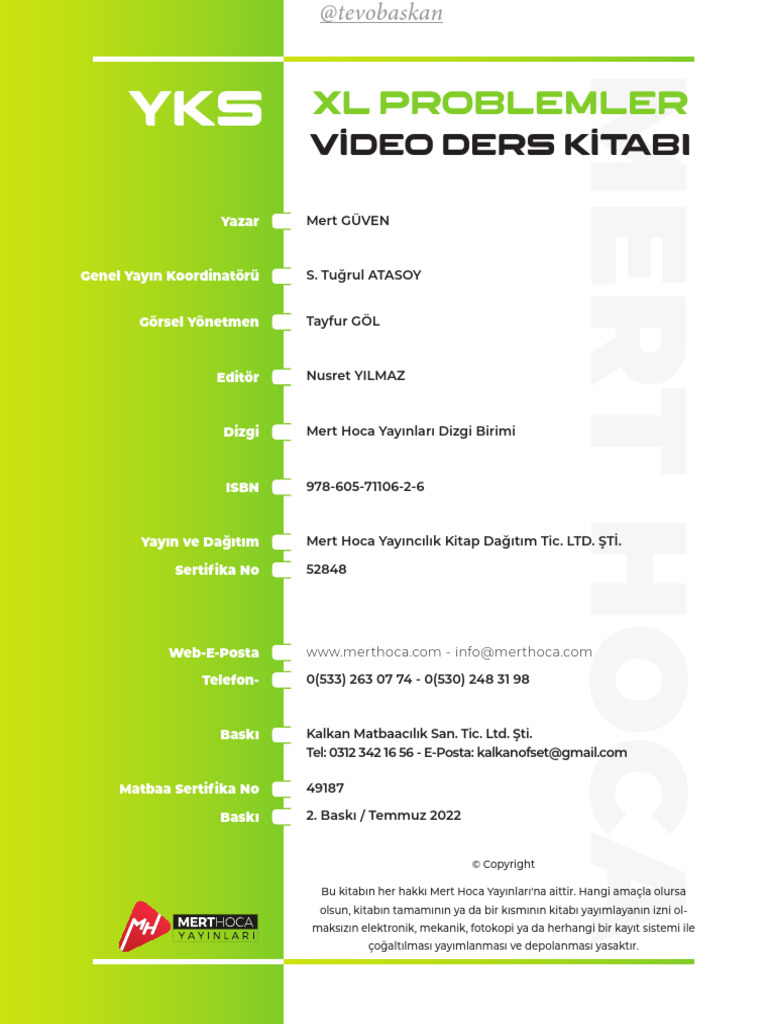 Mert Hoca XL Problemler @tevobaskan | PDF