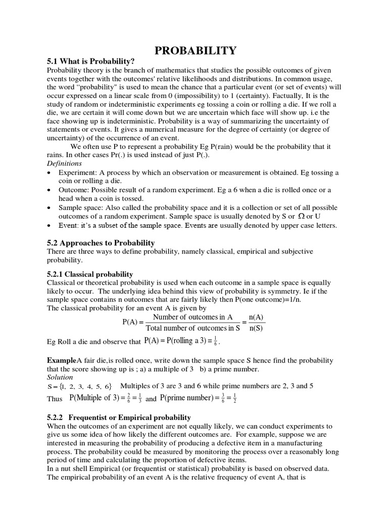 Probability | PDF | Probability | Uncertainty