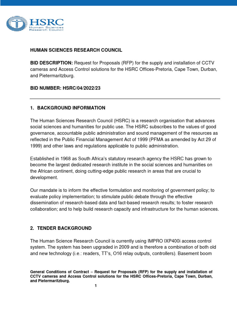 Tor - CCTV | PDF | Request For Proposal | Indemnity