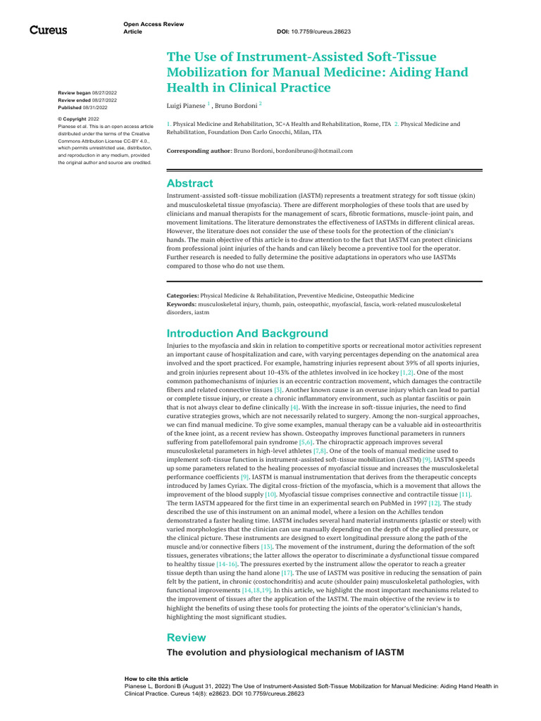 Iastm Tool Hands | PDF