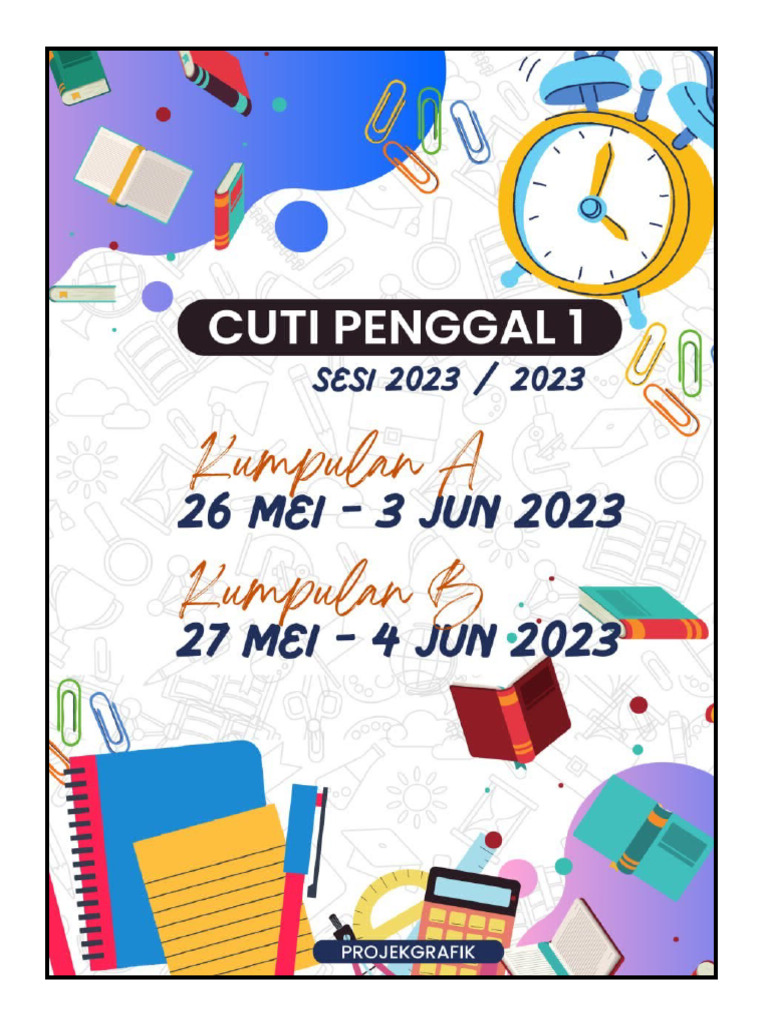 Cuti Penggal 1 | PDF