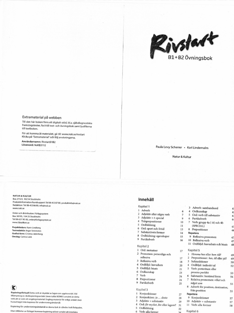 Rivstart B1 B2 Ovningsbok | PDF