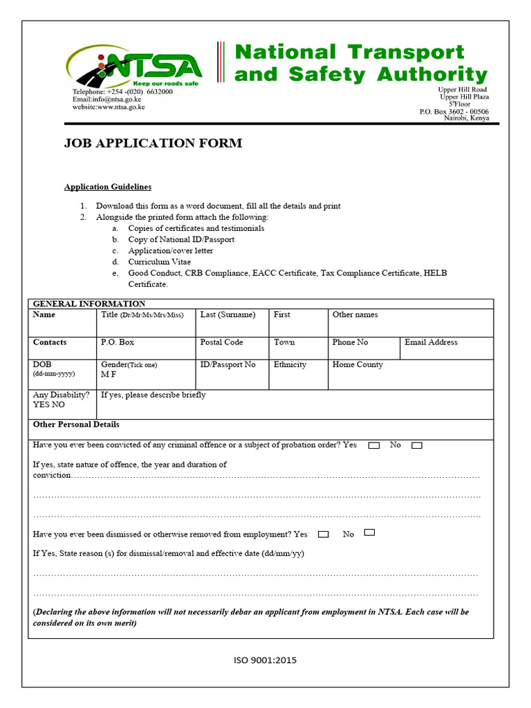 NTSA | PDF | Diploma