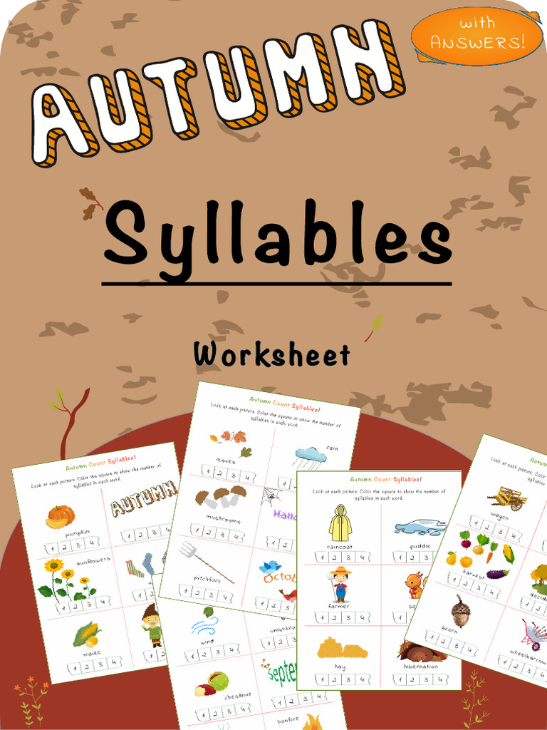 Autumn Syllable Cards | PDF