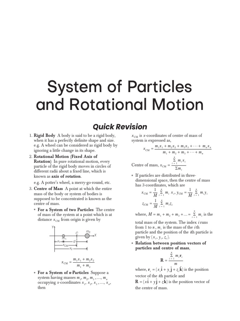 6.System of Particles and Rotational Motion | PDF