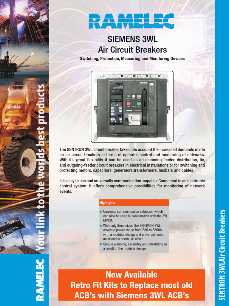 Siemens 3Wl Air Circuit Breakers: Now Available Retro Fit Kits To ...